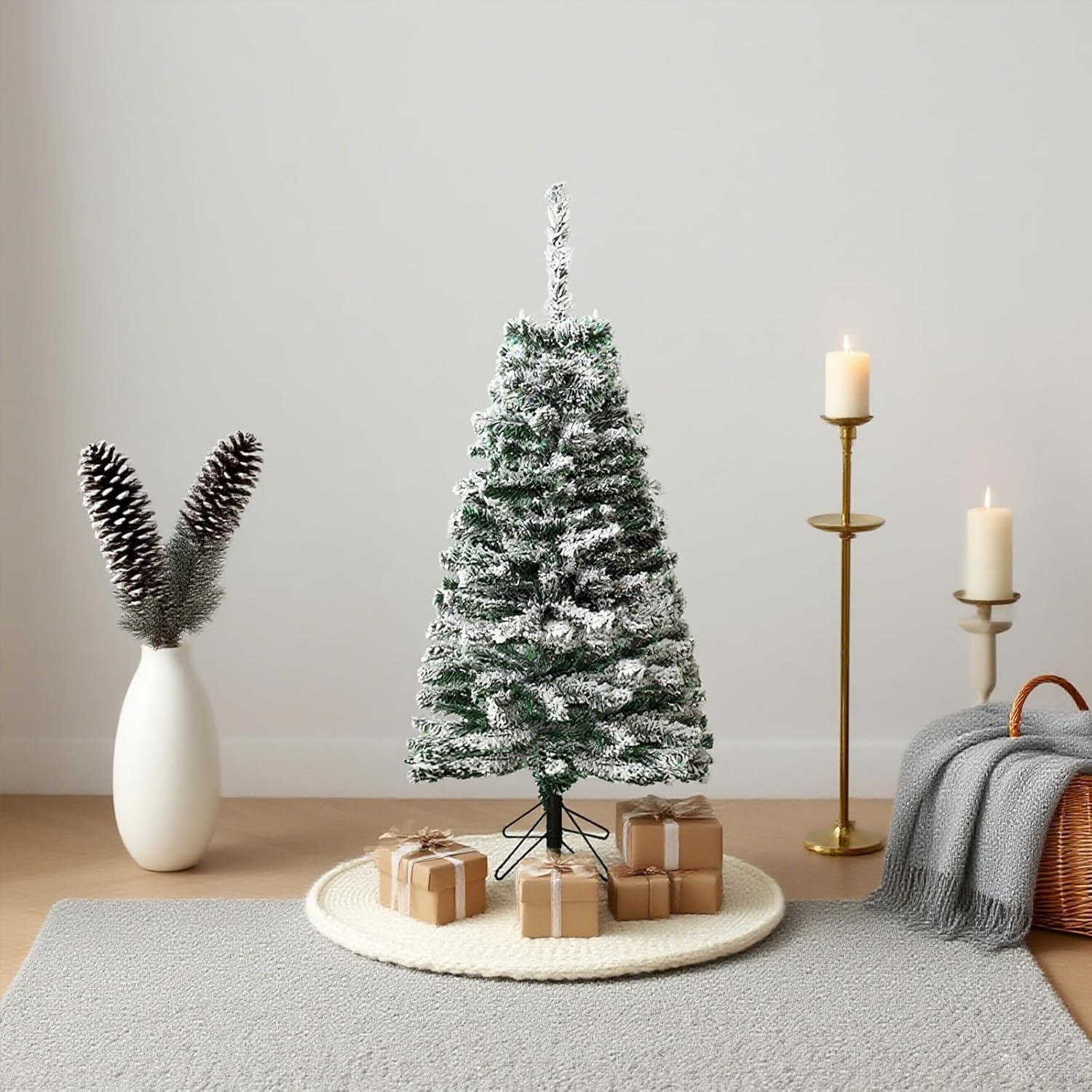 3 Foot Flocked Christmas Tree - Home Decorators Collection
